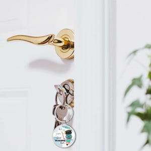 Teacher/ Metal Keyring/ Round Keyrings/ Educator Gifts/ Teacher ...