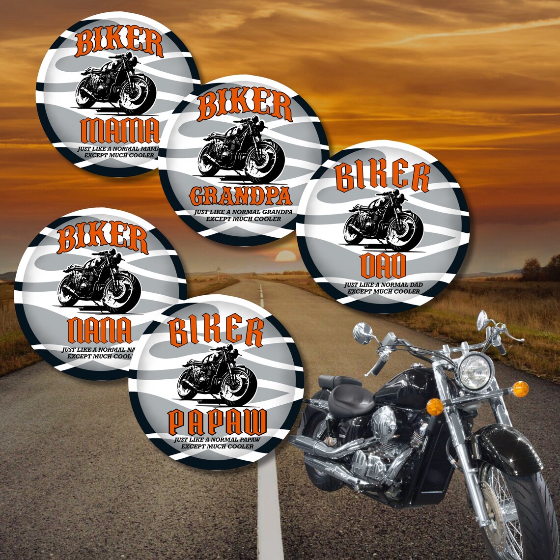 Motorcycle Ornaments, Ornament Set, Tree Decorations, Handmade, Tree ...