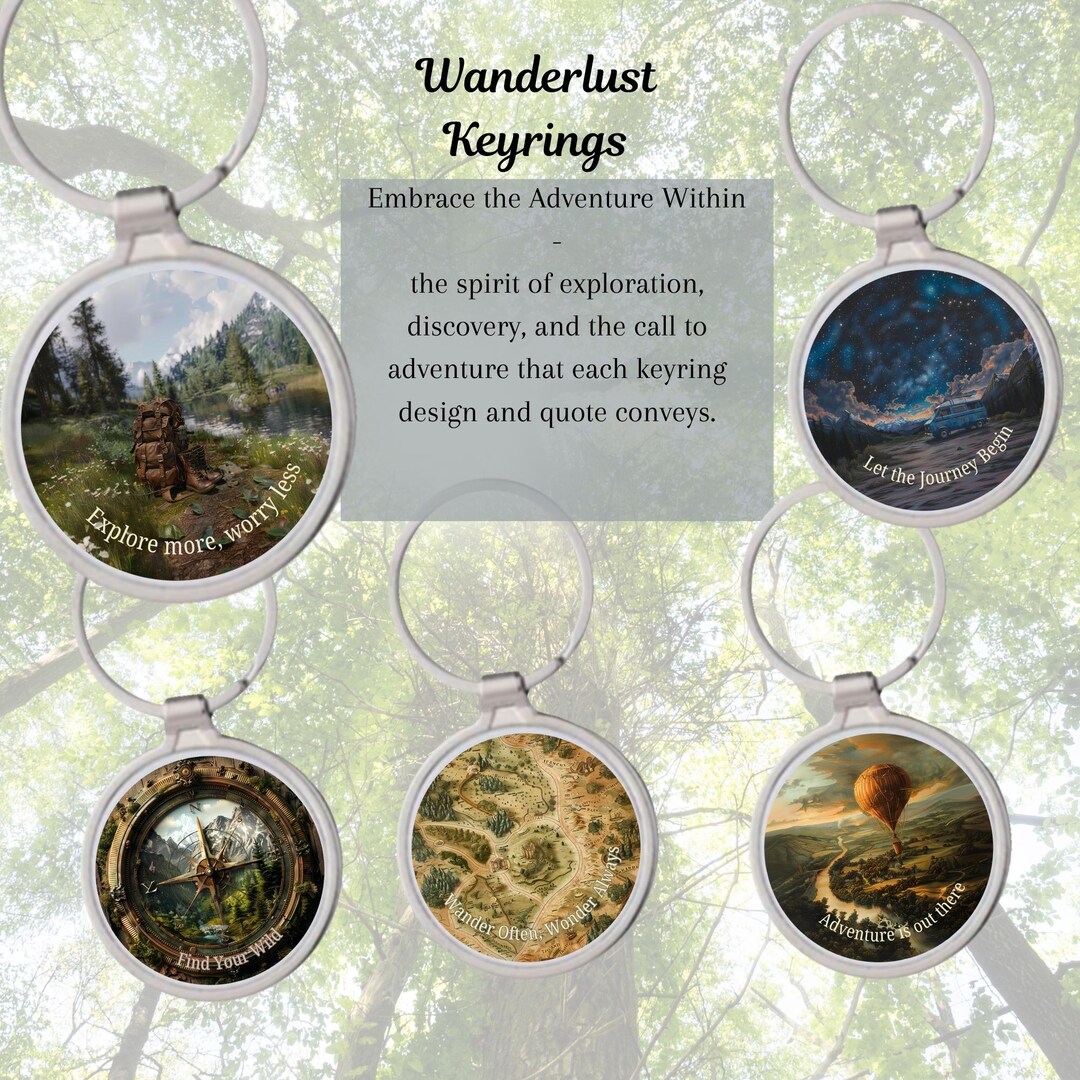 Travel Accessories Adventure Inspiration Explorer Keychains Metal ...