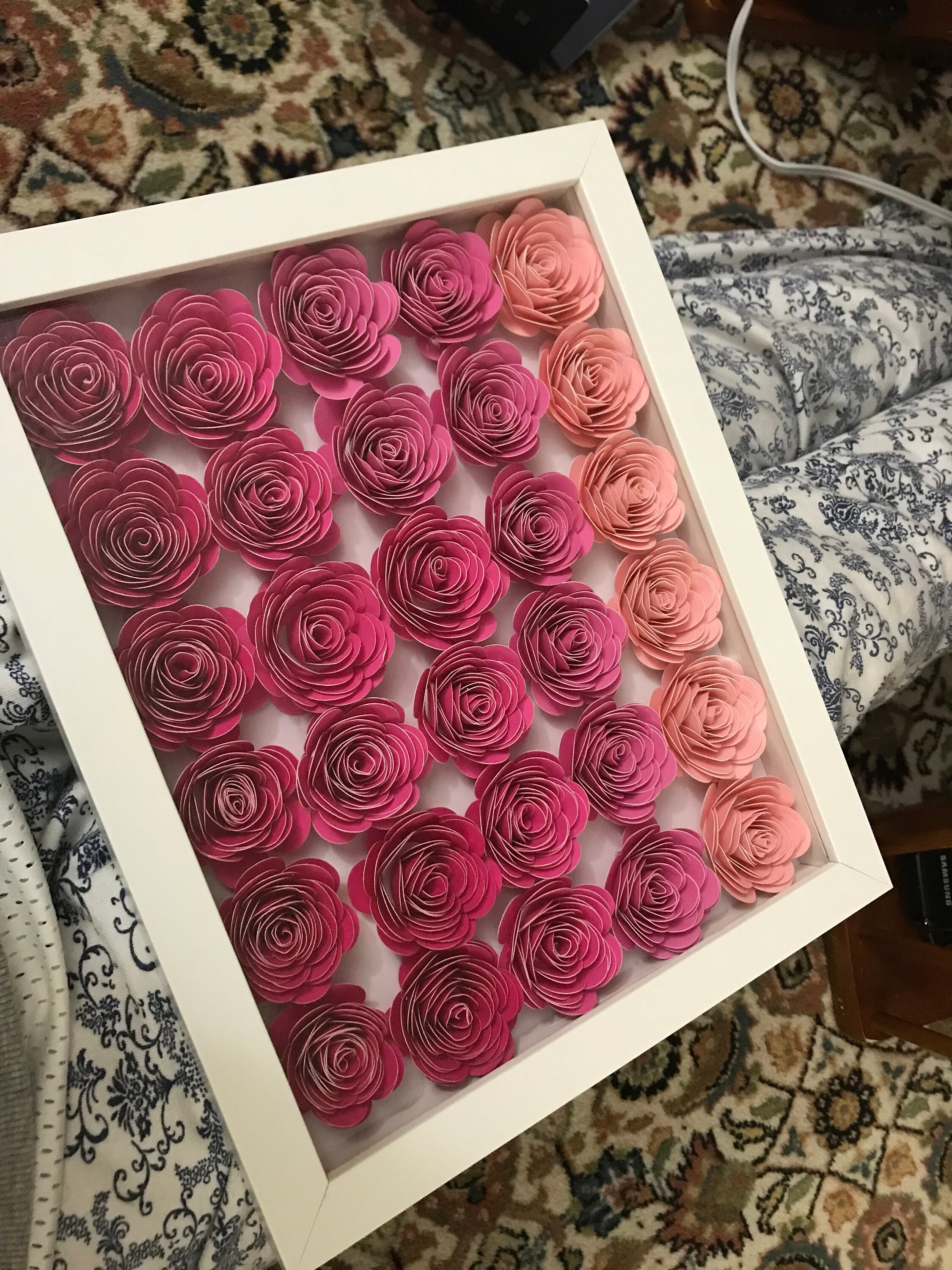 Ombre Rose Shadow Box 8x10 Frame - Etsy