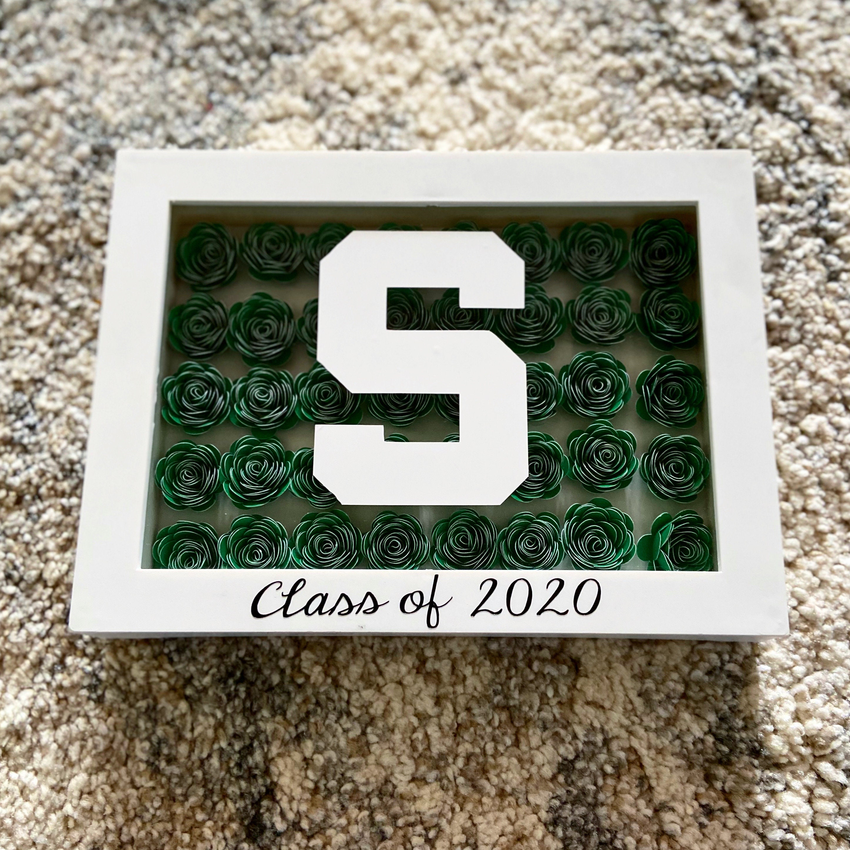 Michigan State Rose Shadow Box 5x7 Frame - Etsy