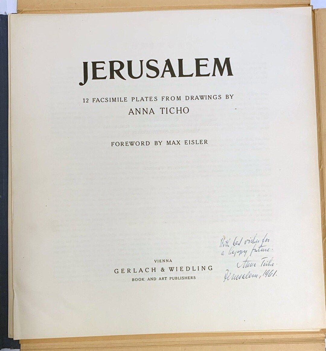 Signed Anna Ticho Jerusalem Art Portfolio: 1961 Facsimile Plates - Etsy