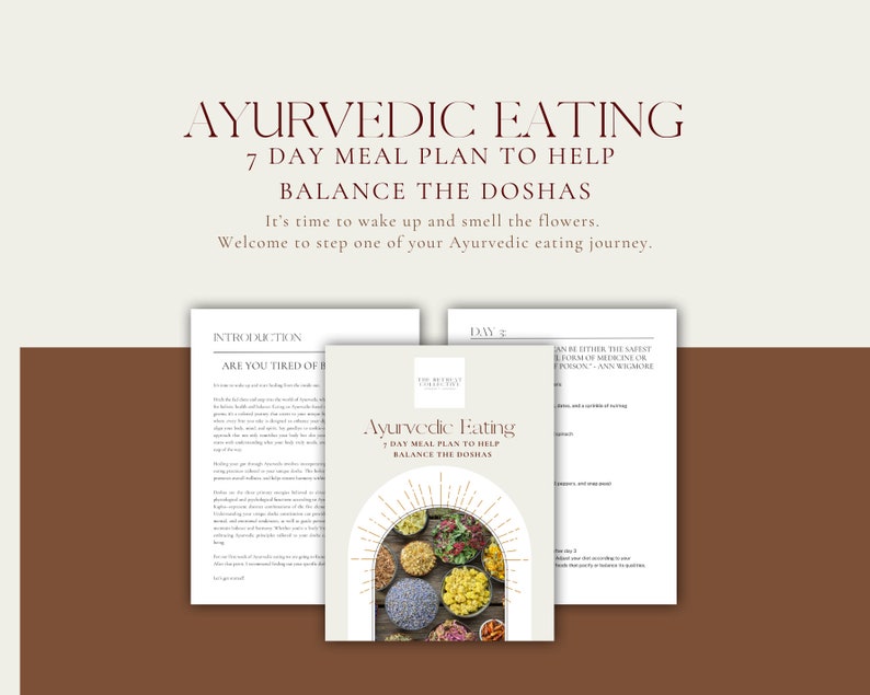 Ayurveda Meal Plan: 7-day Beginner's Guide (digital Download) - Etsy