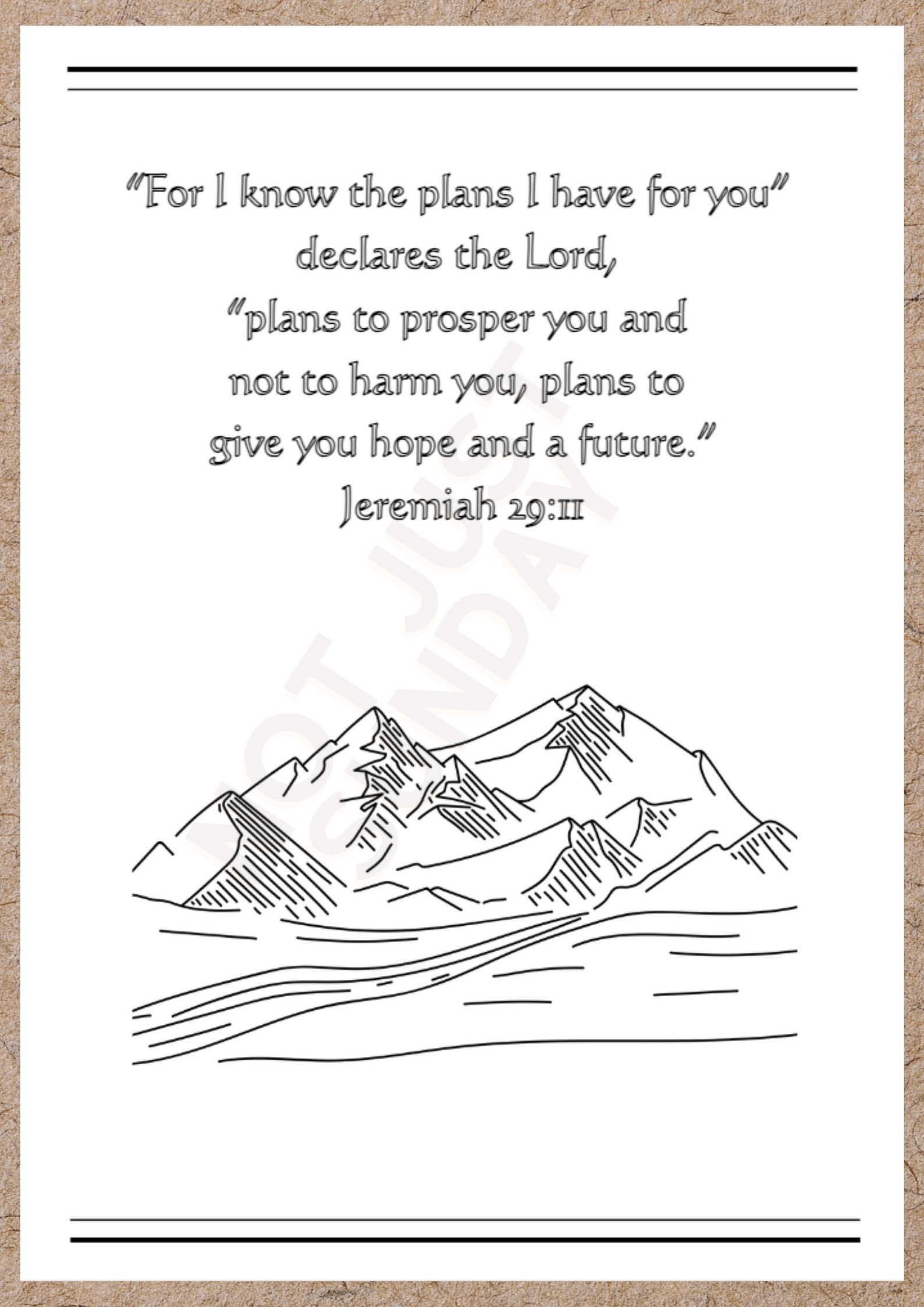 Printable Colouring Page Jeremiah for I Know the Plans Hope Future for ...