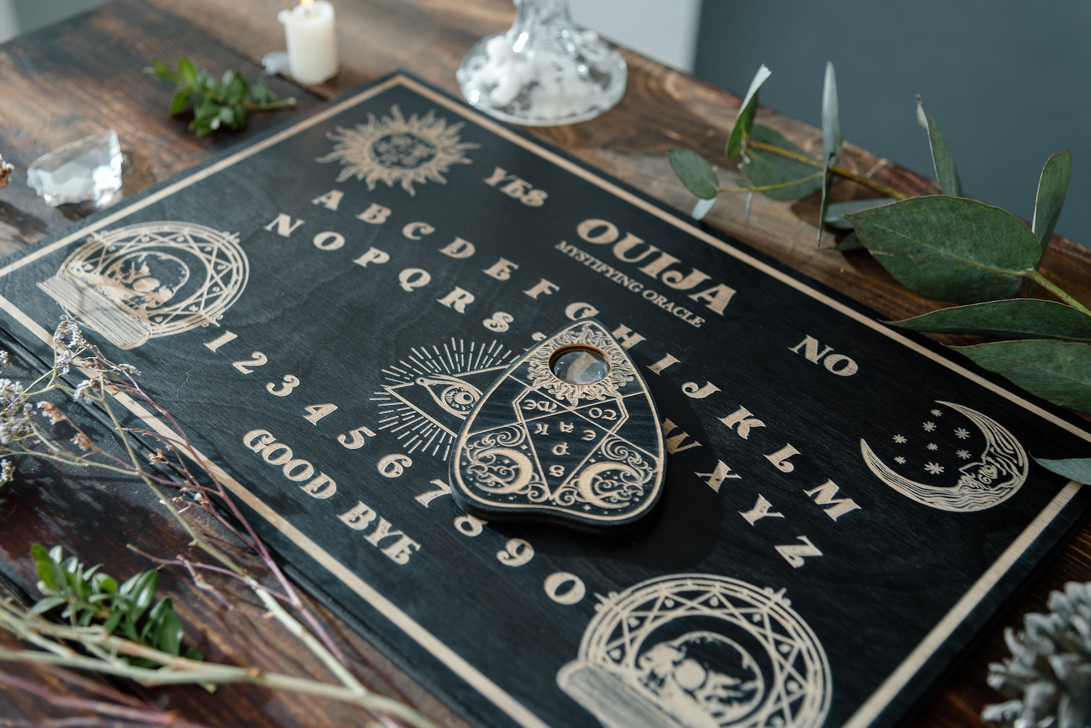 Vintage Ouija Board black & white Witch craft Halloween | Etsy