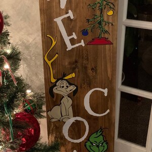 Grinch Welcome Sign - Etsy