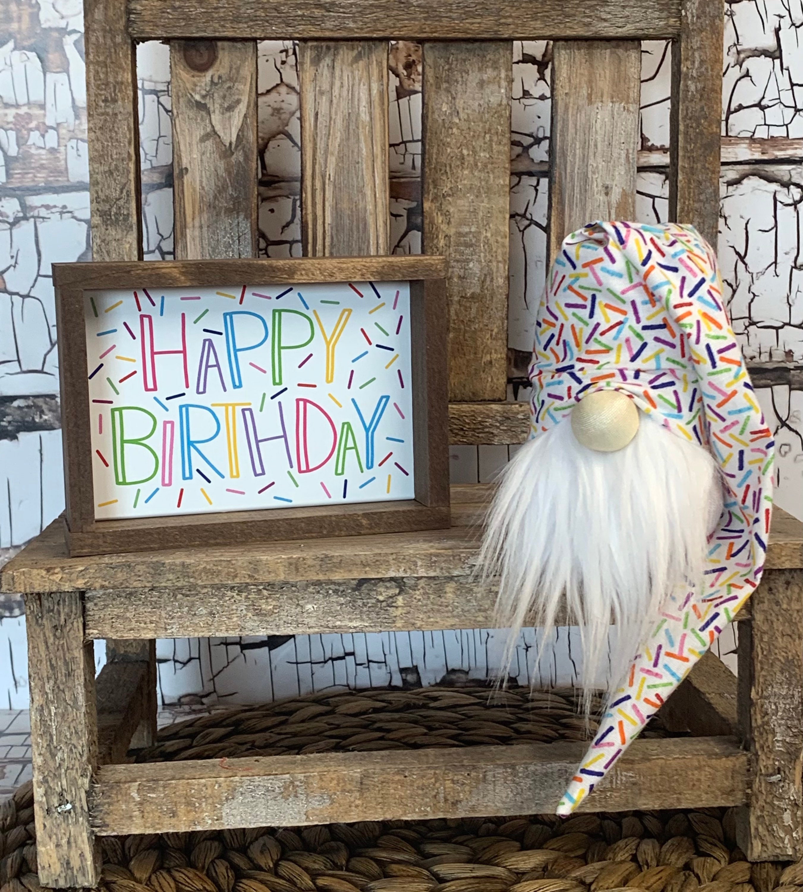 Sprinkles Happy Birthday Sign - Etsy
