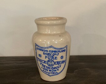 Antique Blue Crock - Etsy