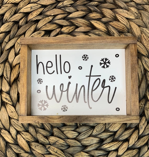 Hello Winter Sign - Etsy