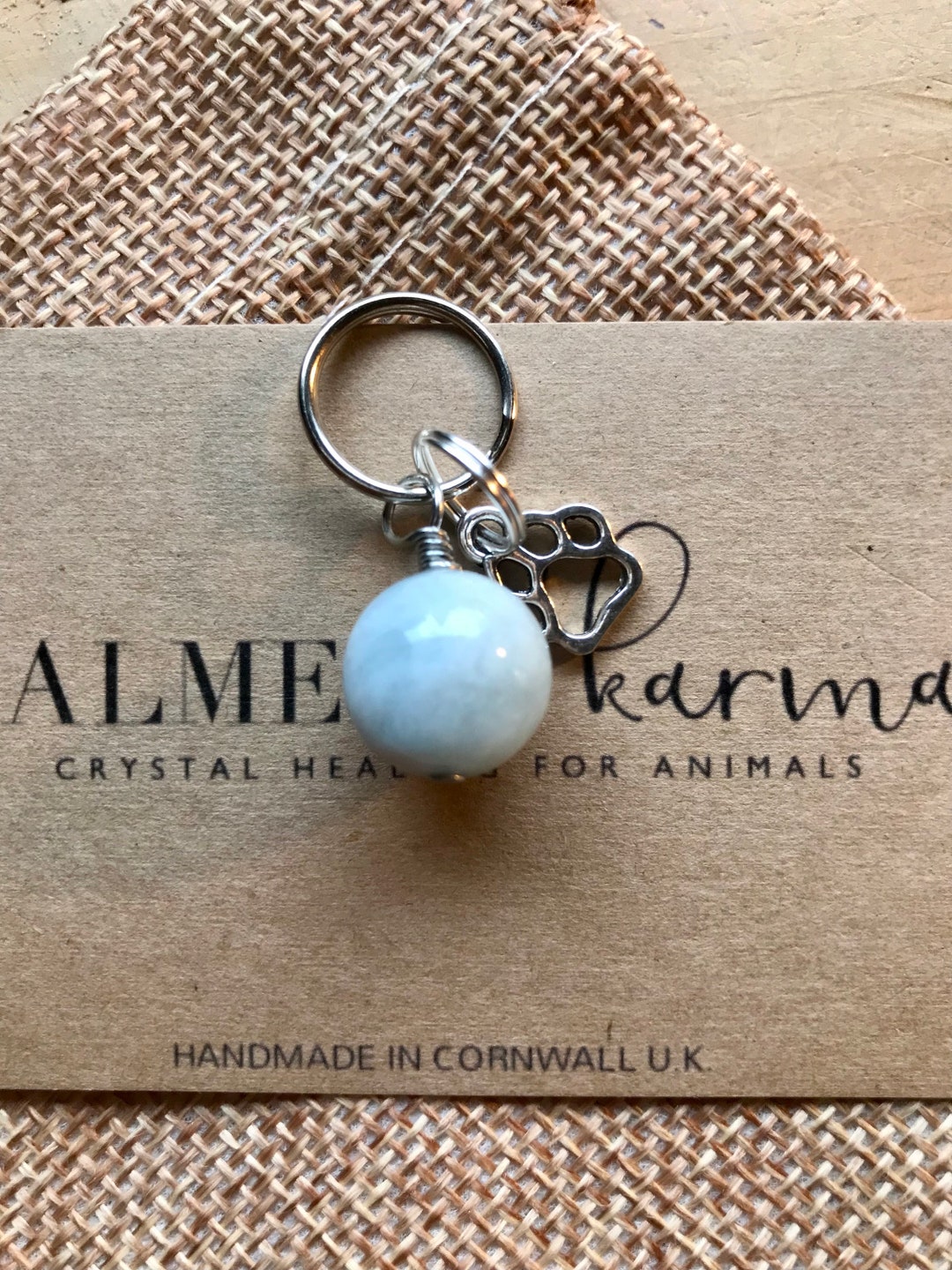 Angelite Healing Crystal Pet Charm: Bereavement & Loss - Etsy