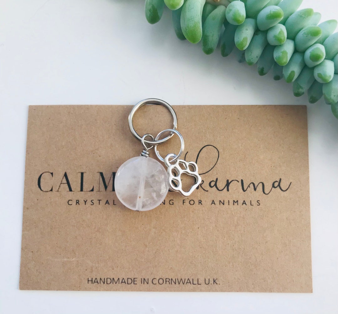 Clear Quartz Healing Crystal Pet Charm: Calming, Pain Relief - Etsy