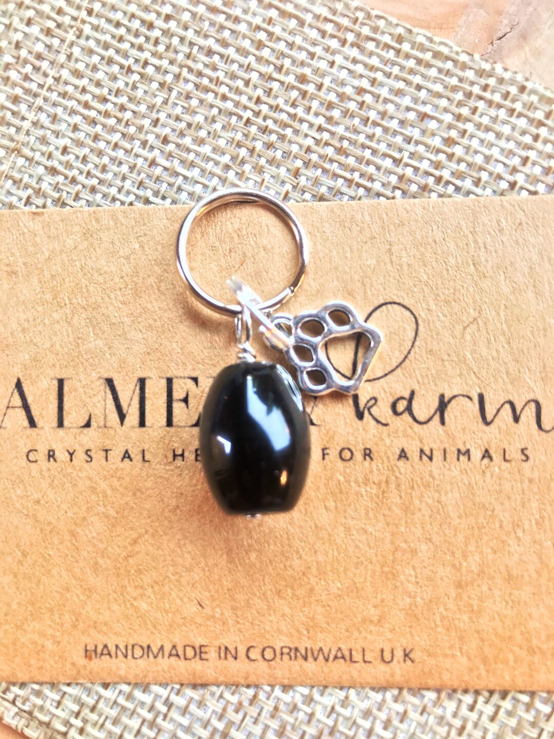 Black Tourmaline Pet Collar Charm: Healing Crystal, Protection - Etsy