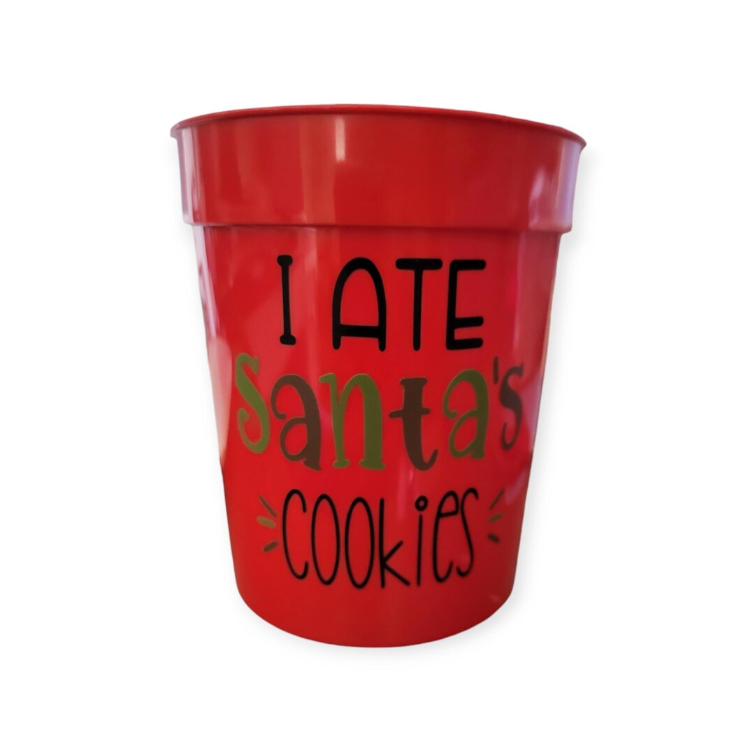 Get Festive With the Red Stadium Cup I Ate Santa's Cookies - Etsy