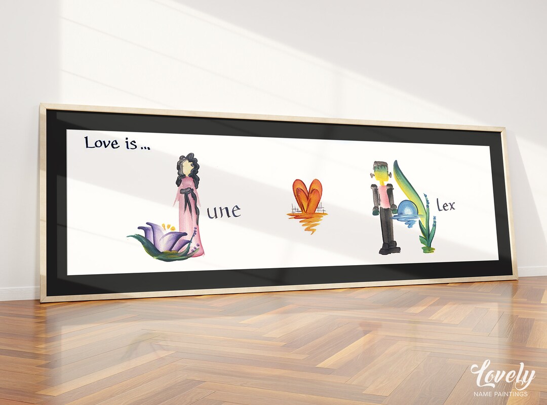 Couples Love is Name Sign, Custom Name, Wall Sign, Personalized Name ...