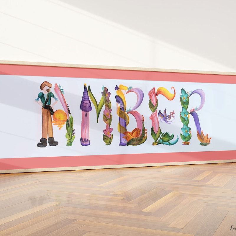 Baby Wall Name Painting - Etsy