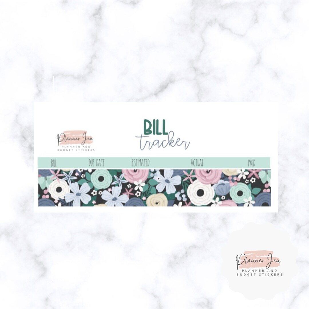 January Bill Tracker Sticker Kit, Payment Tracker Kit, for the 7x9 Erin ...