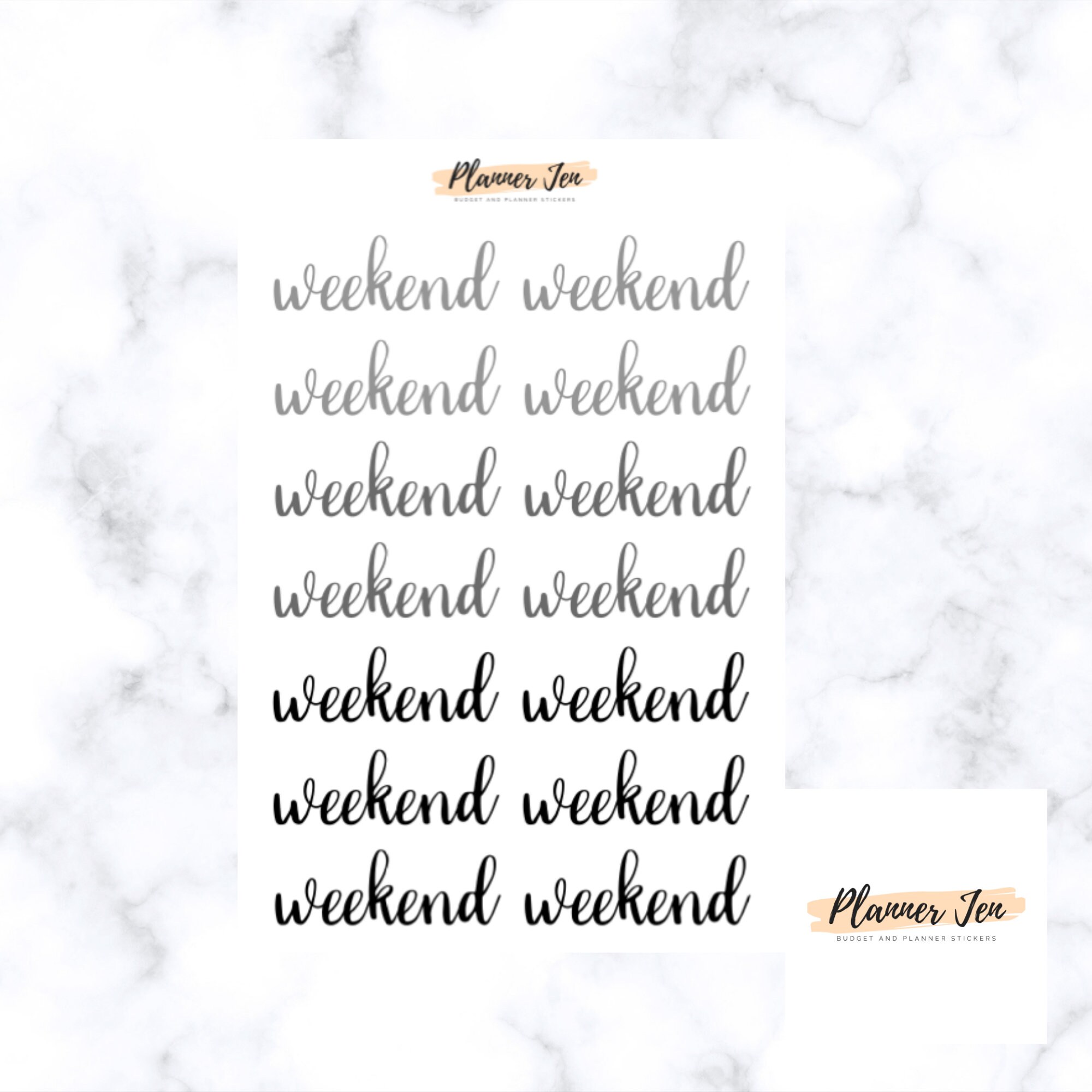 Large Weekend Scripts Colorful and Black Gray Weekend Banner - Etsy ...