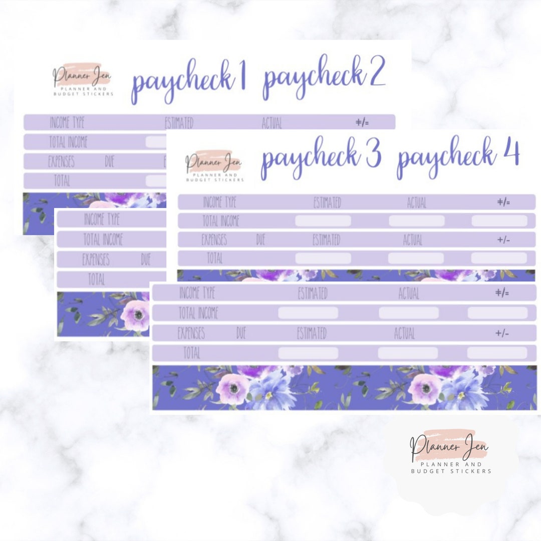 April Paycheck Budget Planner Sticker Kit, Paycheck Budgeting Kit for ...
