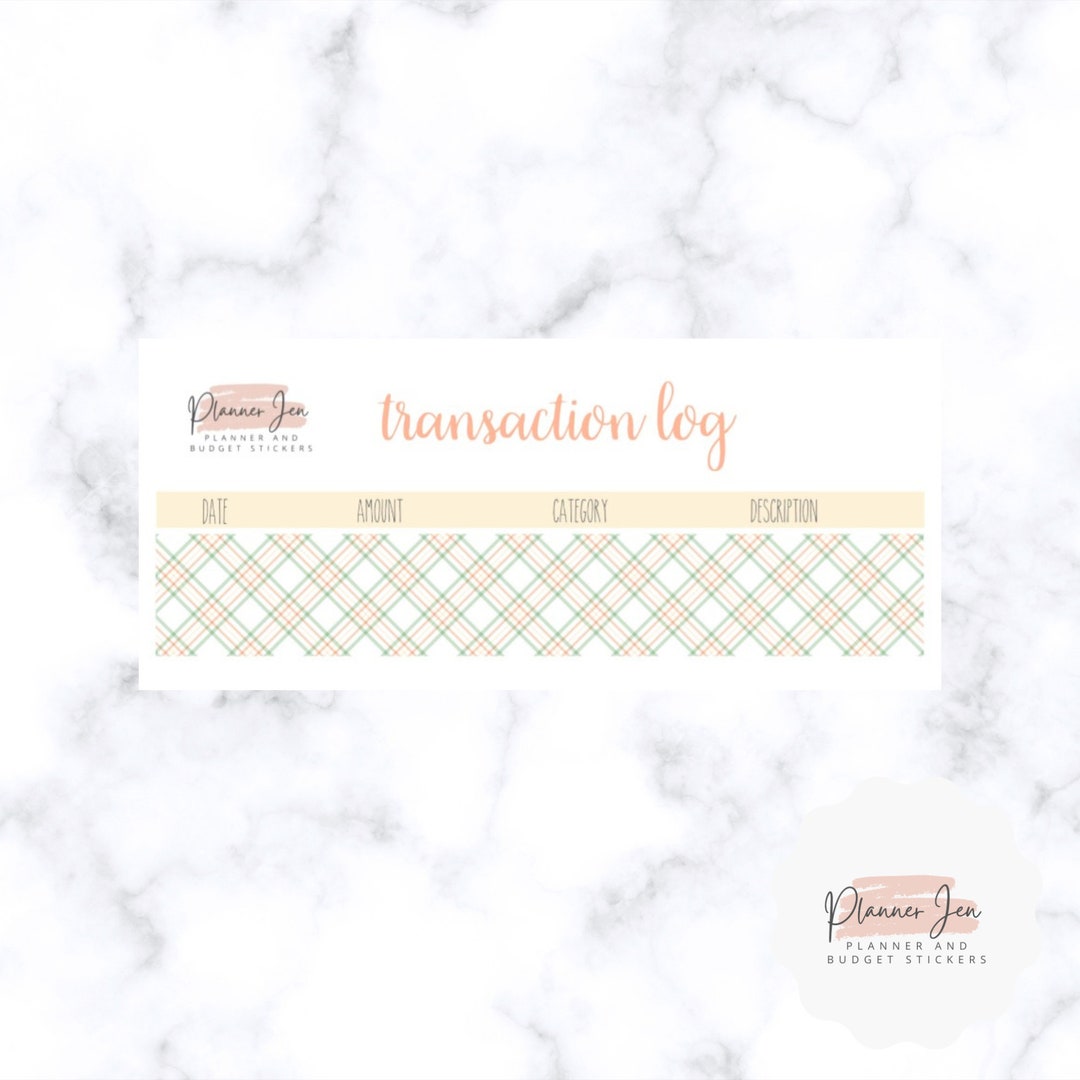 May Transaction Log Sticker Kit Budget Stickers for 7x9 Erin - Etsy