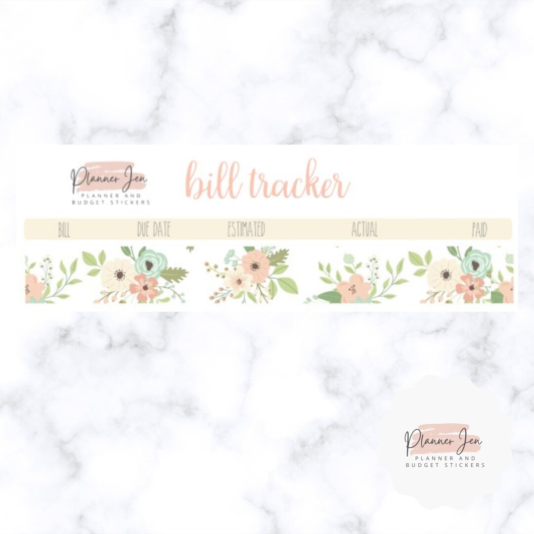 May Bill Tracker Kit Payment Tracker Kit for the 7x9 Erin - Etsy