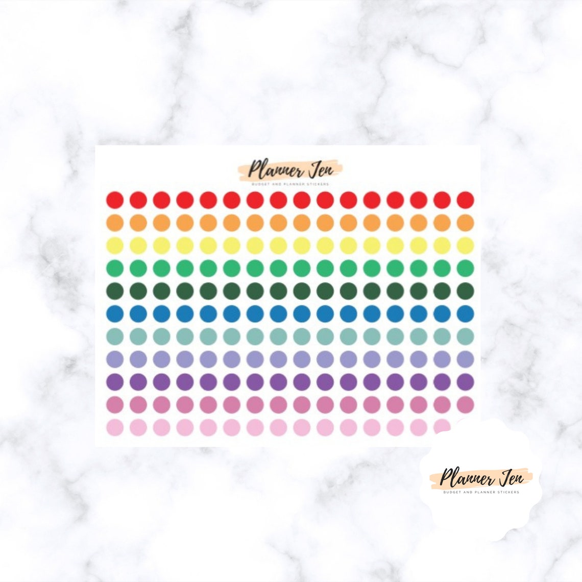 Colorful Mini Dot Stickers for Any Planner - Etsy