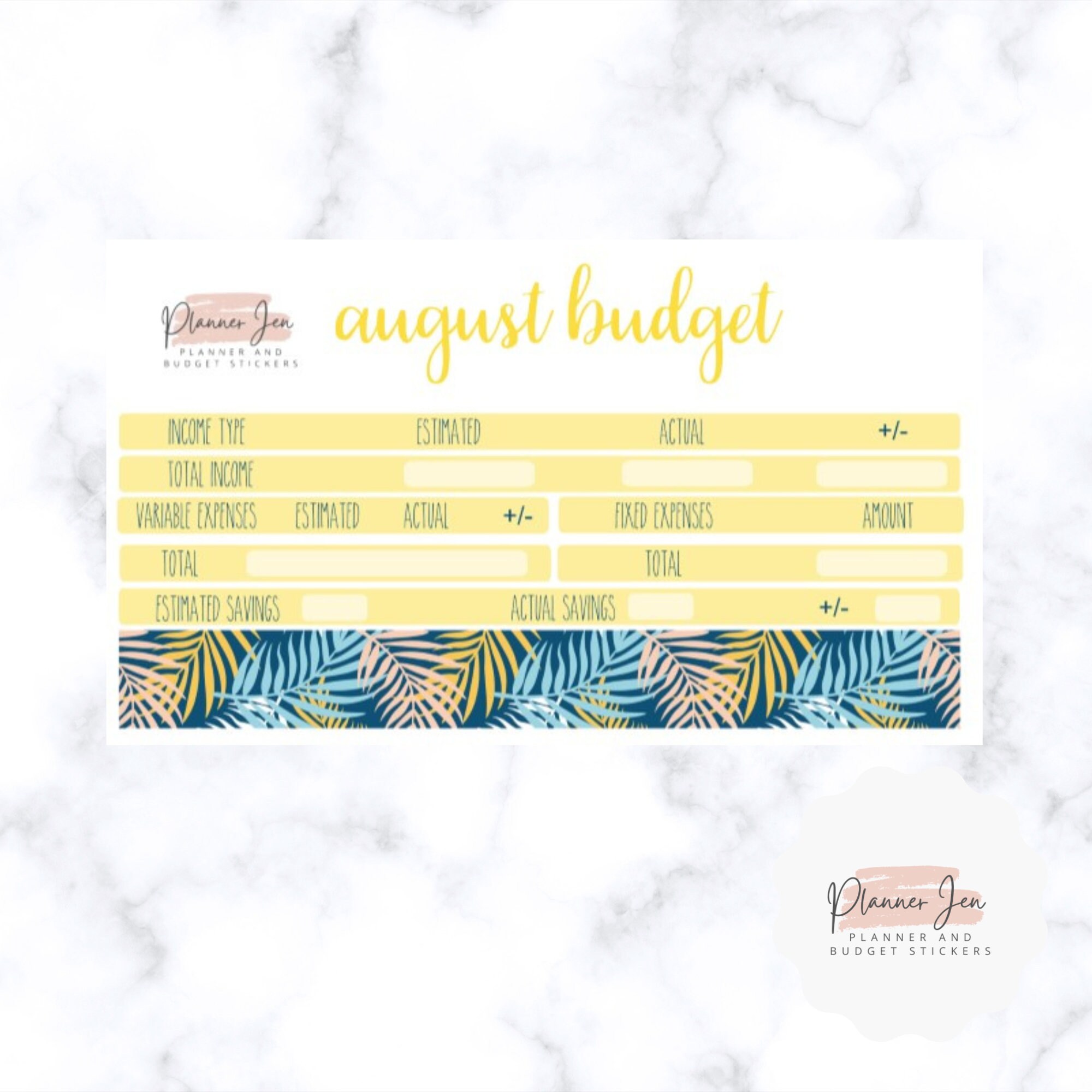 August Budget Kit Budget Stickers for 7x9 Erin Condren - Etsy