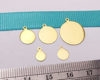 Gold Filled Round Tag Disc 9mm - Etsy