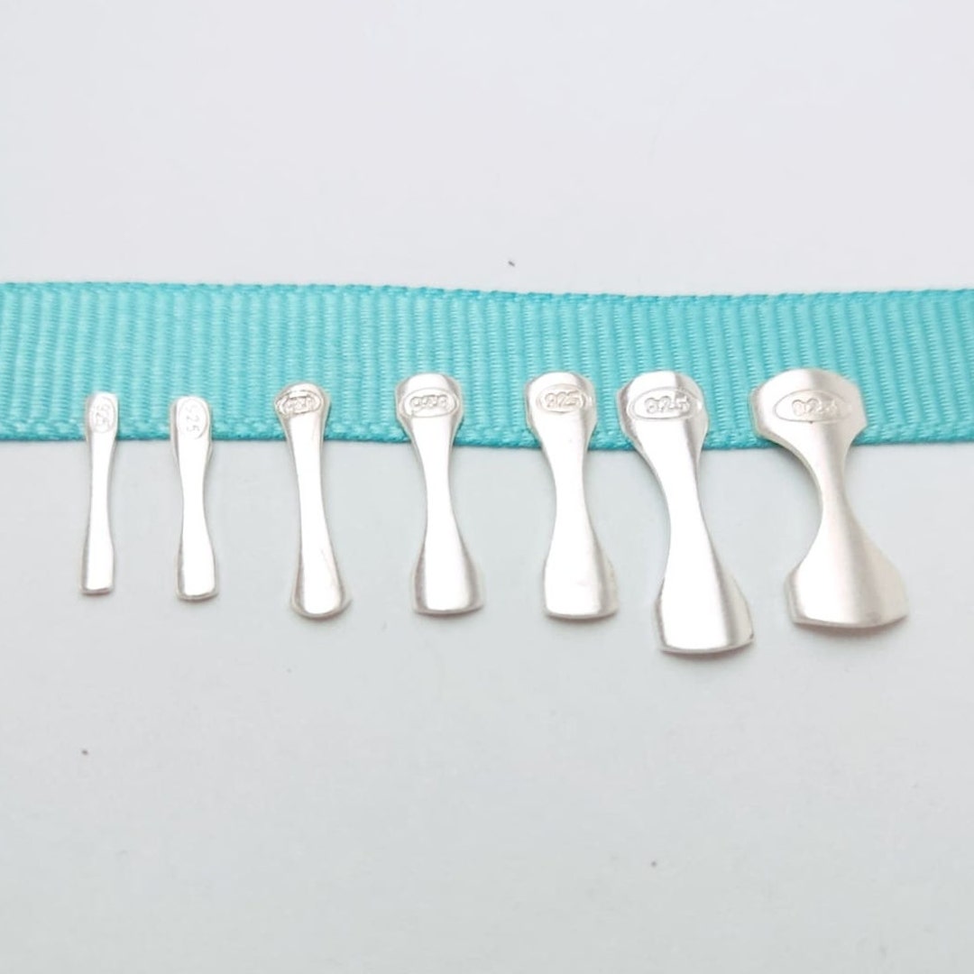 10 PCS Sterling Silver Flat End Covers, 925 Silver, Flat End Caps ...