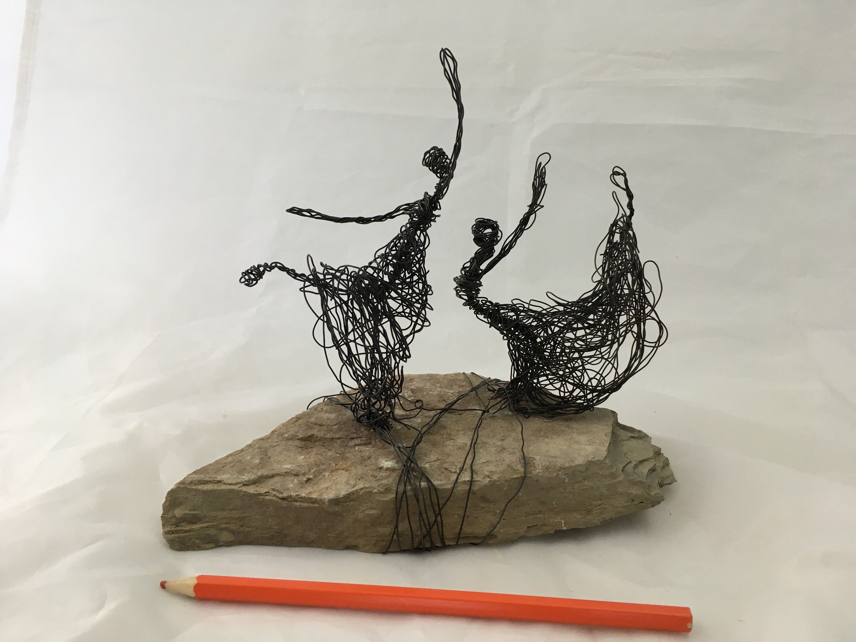 Drahtfigur Tänzerinnen Dame mit Hund Powerfrau | Etsy