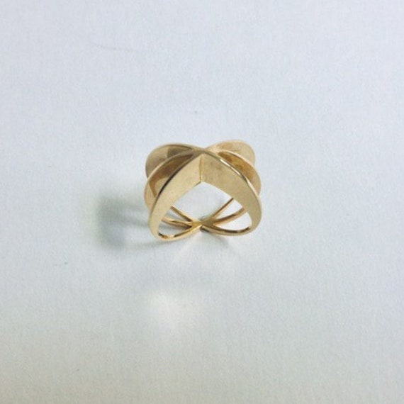 Handmade 18k goldplated silver ring | Etsy