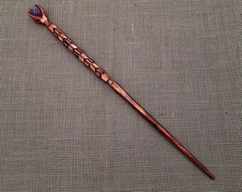 Wand of Copper Hand Forged Magic Wand With Twist Handle for Divination ...