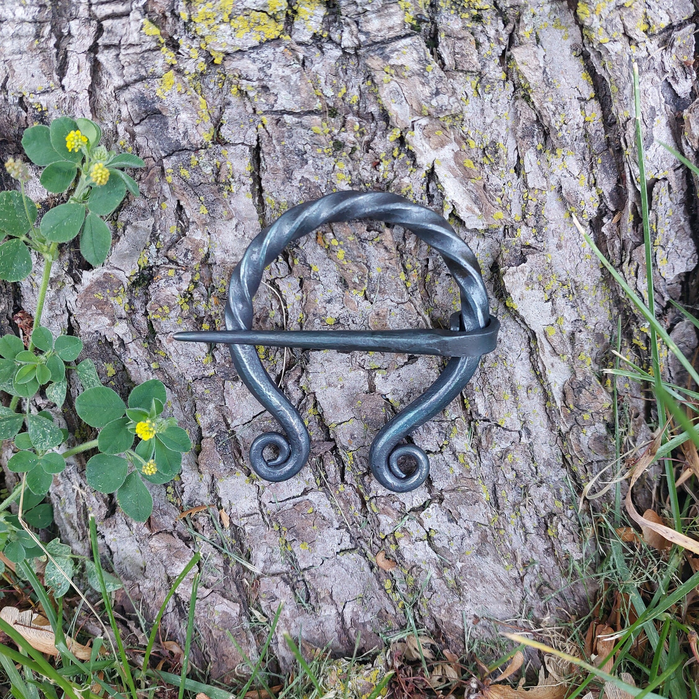 Hand Forged Cloak Pin / Penannular Brooch / Fibula Celtic / - Etsy