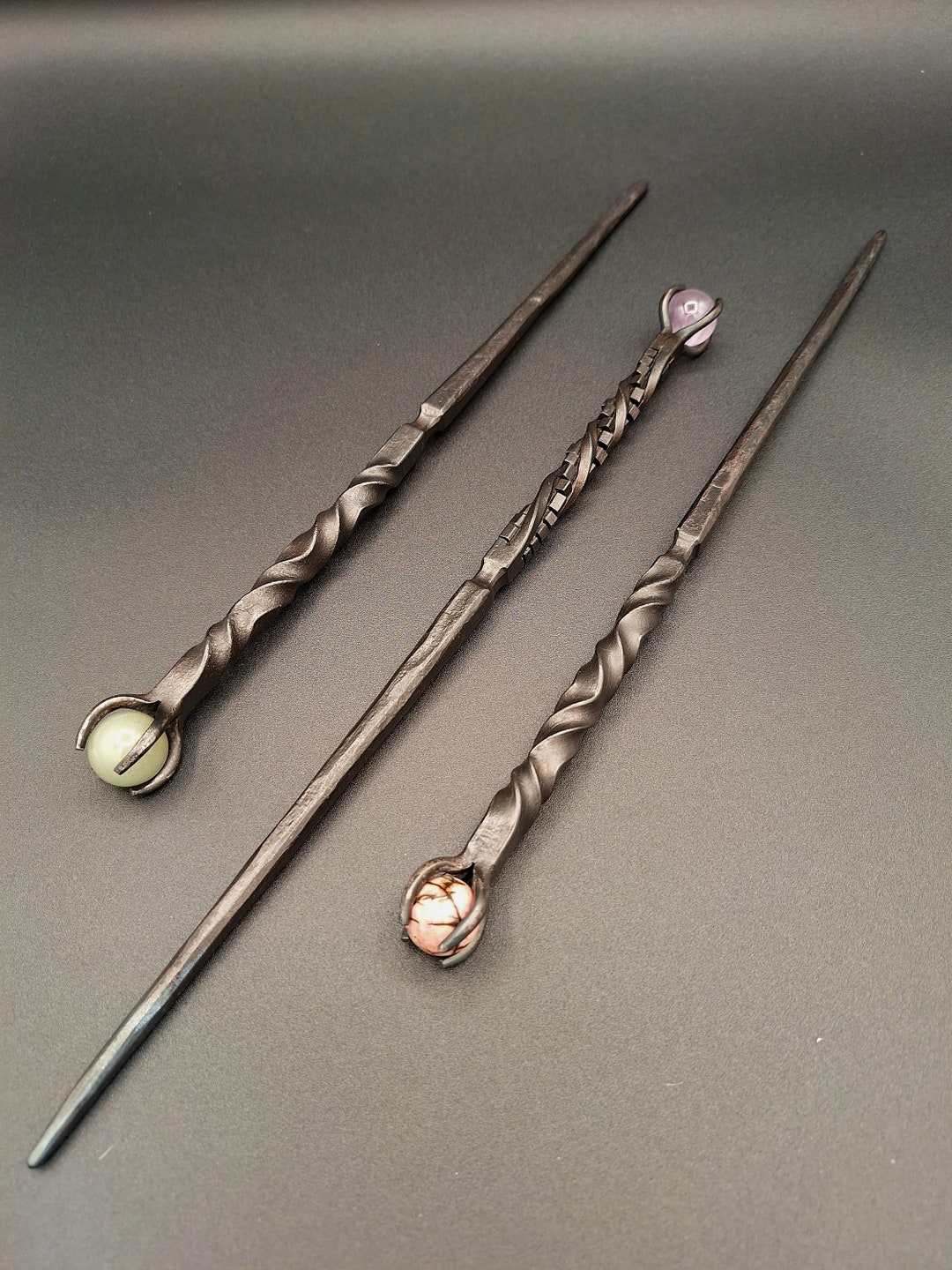 Forged Crystal Ball Wand - Etsy