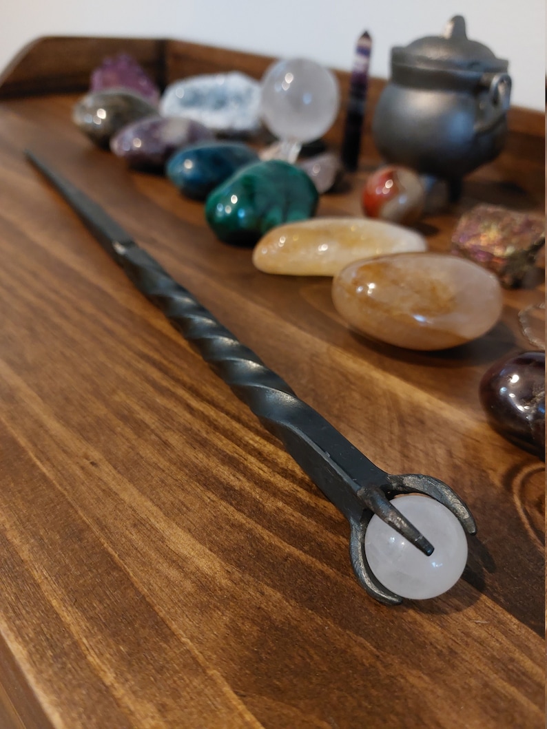 Forged Crystal Ball Wand - Etsy
