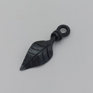 Hand Forged Leaf Pendant - Etsy