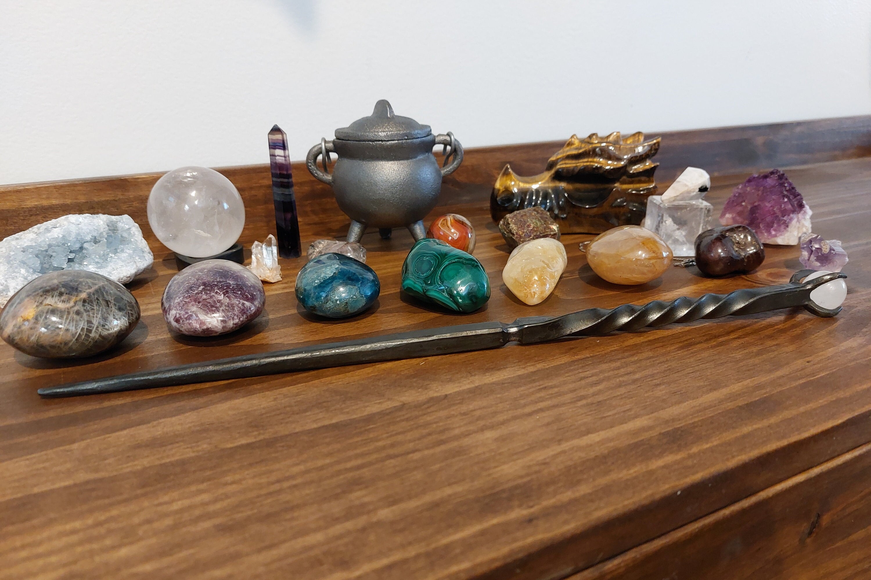 Forged Crystal Ball Wand - Etsy