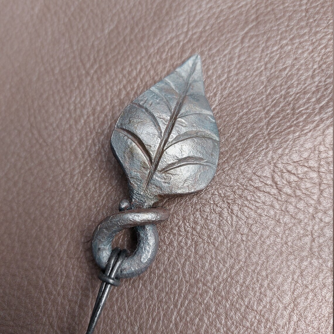 Hand Forged Leaf Pendant - Etsy