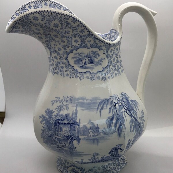 Antique Light Blue Pitcher - Etsy