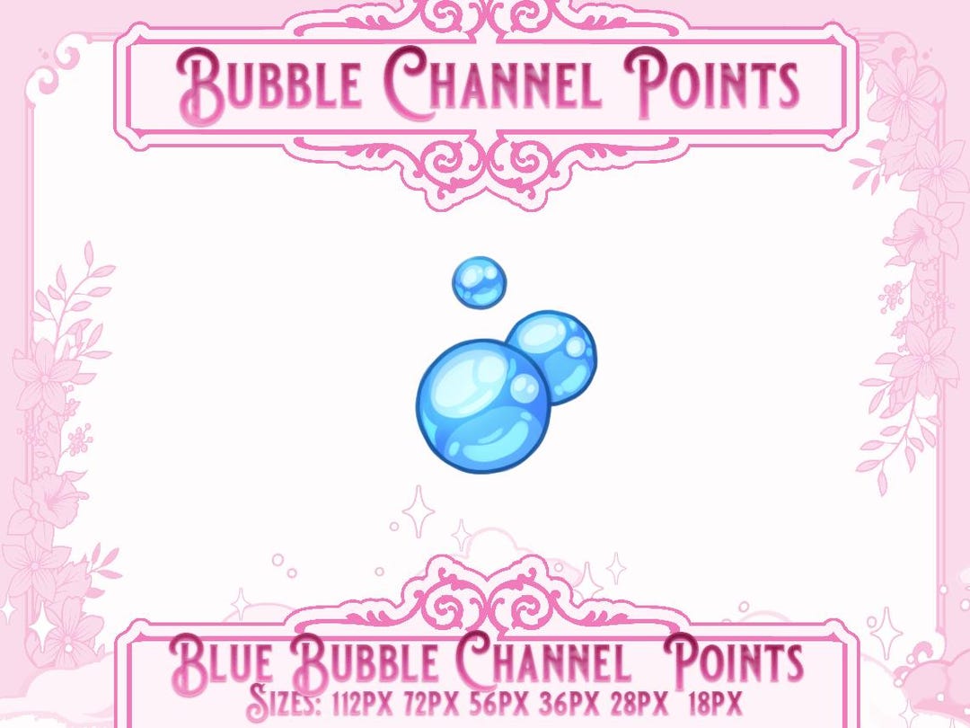 Blue Bubbles Twitch Channel Points Icon (digital Download) - Etsy
