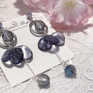 Steel Blue Drop Tears With Jewels and Rhinestones Earrings Jewels Gems ...