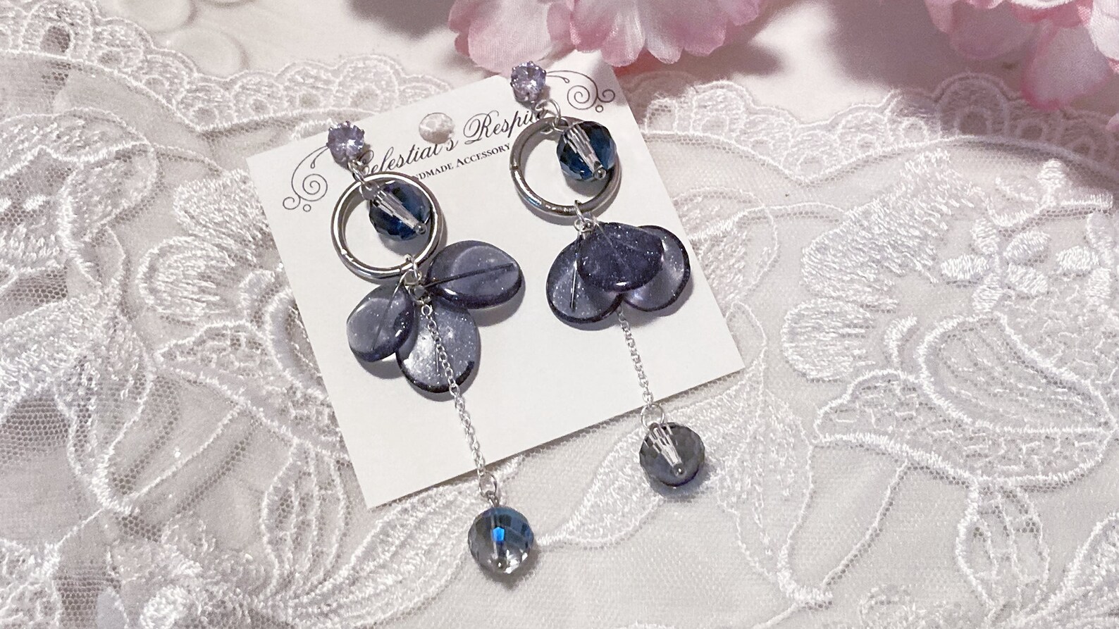 Steel Blue Drop Tears With Jewels and Rhinestones Earrings Jewels Gems ...