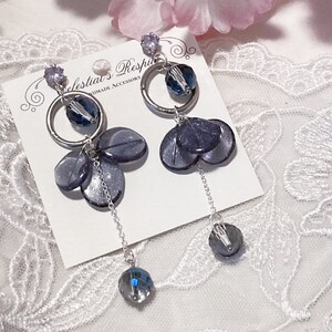 Steel Blue Drop Tears With Jewels and Rhinestones Earrings Jewels Gems ...