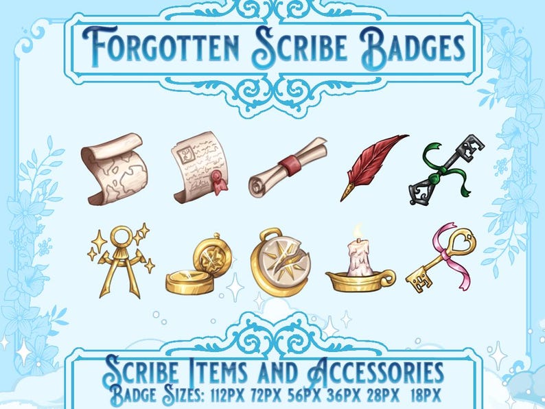Mystic Scribe Badges: Twitch, Youtube, Discord (10 Pack) (digital ...