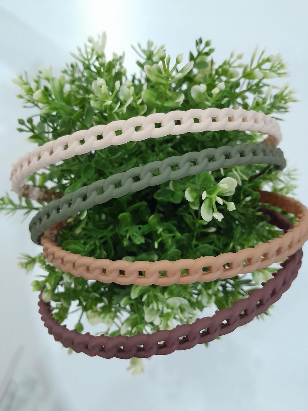 Thin Matt Chain Link Headband Simple Headband Flexible Headband Mama ...