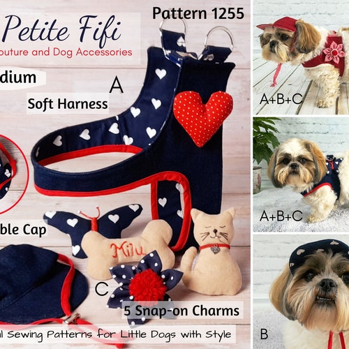 Dog Harness Pattern Dog Clothes Pattern Step in Dog Harness - Etsy