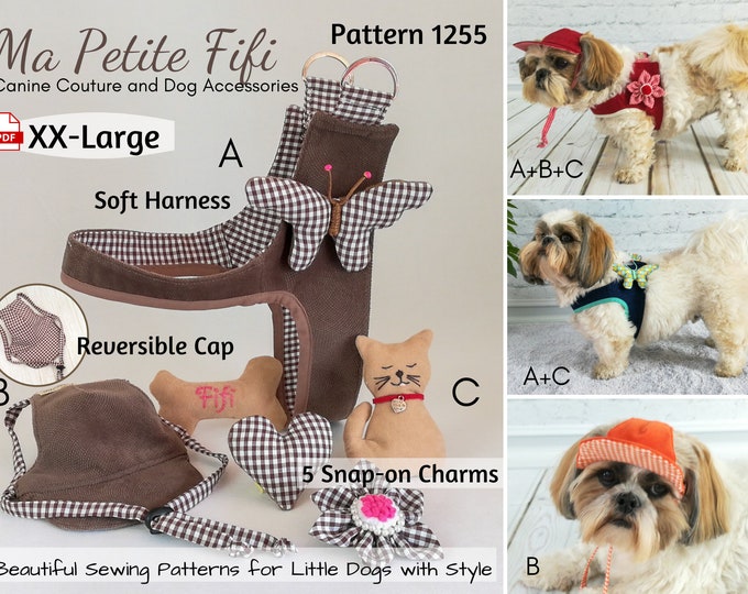 Comfy Step-in Dog Harness Sewing Pattern, Pdf Instant Download Size XXL ...