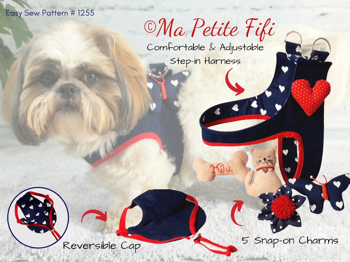Dog Harness Sewing Pattern Pdf Sewing Patterns SMALL Dog - Etsy UK