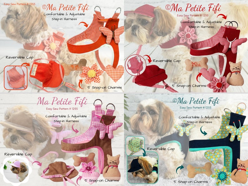 Step-in Dog Harness Pattern Pdf Sewing Patterns XXS Dog | Etsy