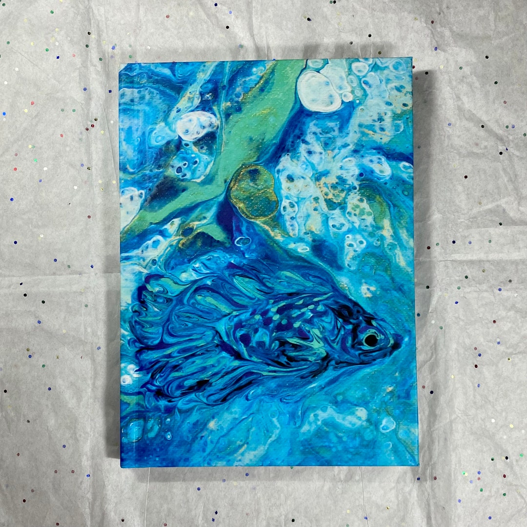 Through the Current Hardcover Journal Matte, Ocean Lover Gift, Beta ...