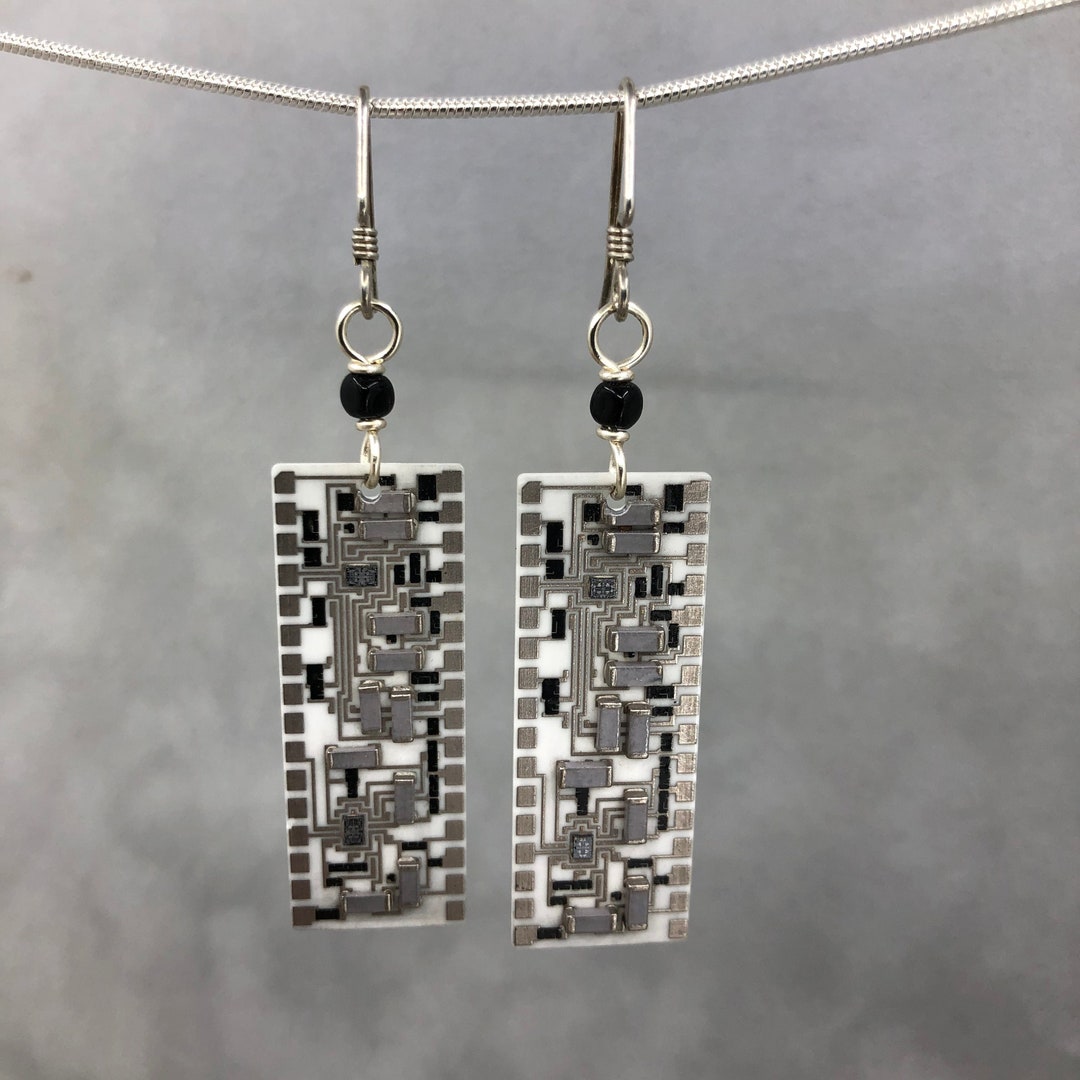 Microchip Earrings Circuit Board Earrings Geek Chic Earrings Techie ...